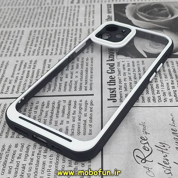 موبوفان مرکز پخش قاب و گلس قاب گوشی Iphone 12 آیفون طرح پشت شفاف